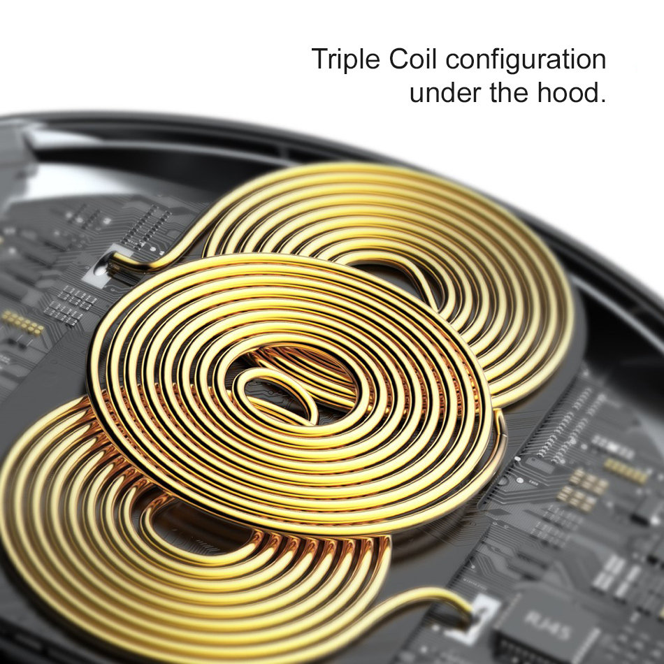 Baseus 3-Coil Foldable Qi Fast Wireless Charging Desk Stand (10W)